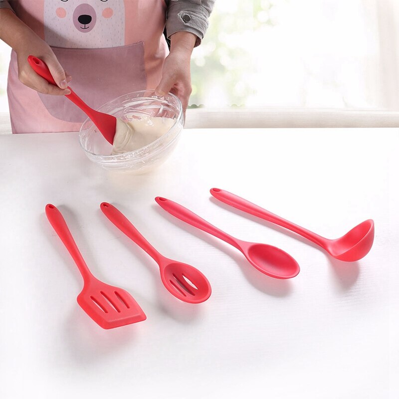 Kitchen Utensil Set Silicone Spoon Baking Cooking ... – Grandado