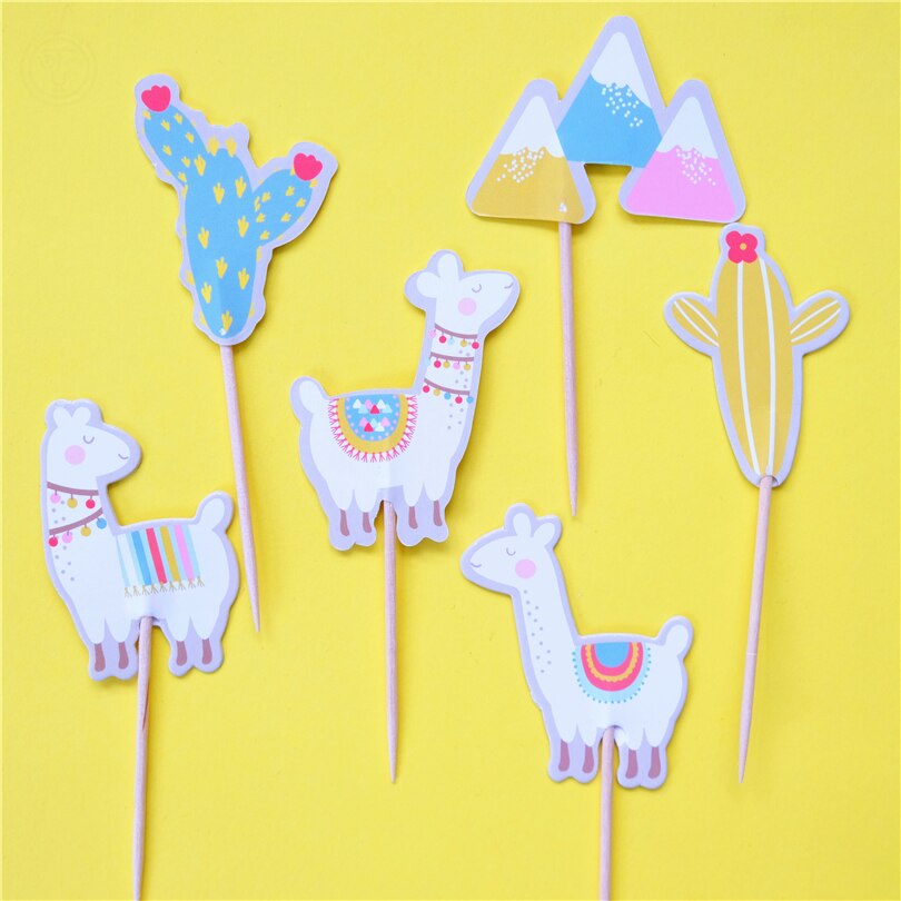 96Pcs Lama Alpaca Candy Bar Cupcake Toppers Pick B... – Vicedeal