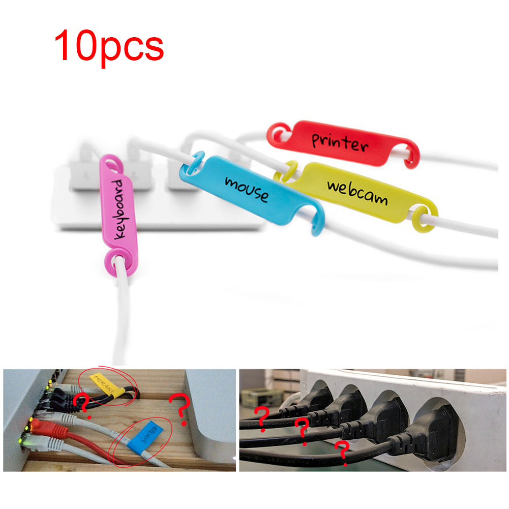 10pcs TPE Waterproof Cable Label Organizers Write ... – Vicedeal