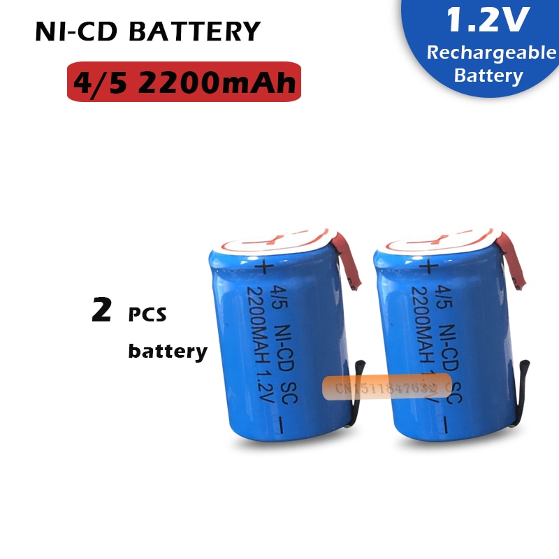 2PCS x Ni-Cd 4/5 SubC Sub C 1.2V 2200mAh Rechargea... – Vicedeal