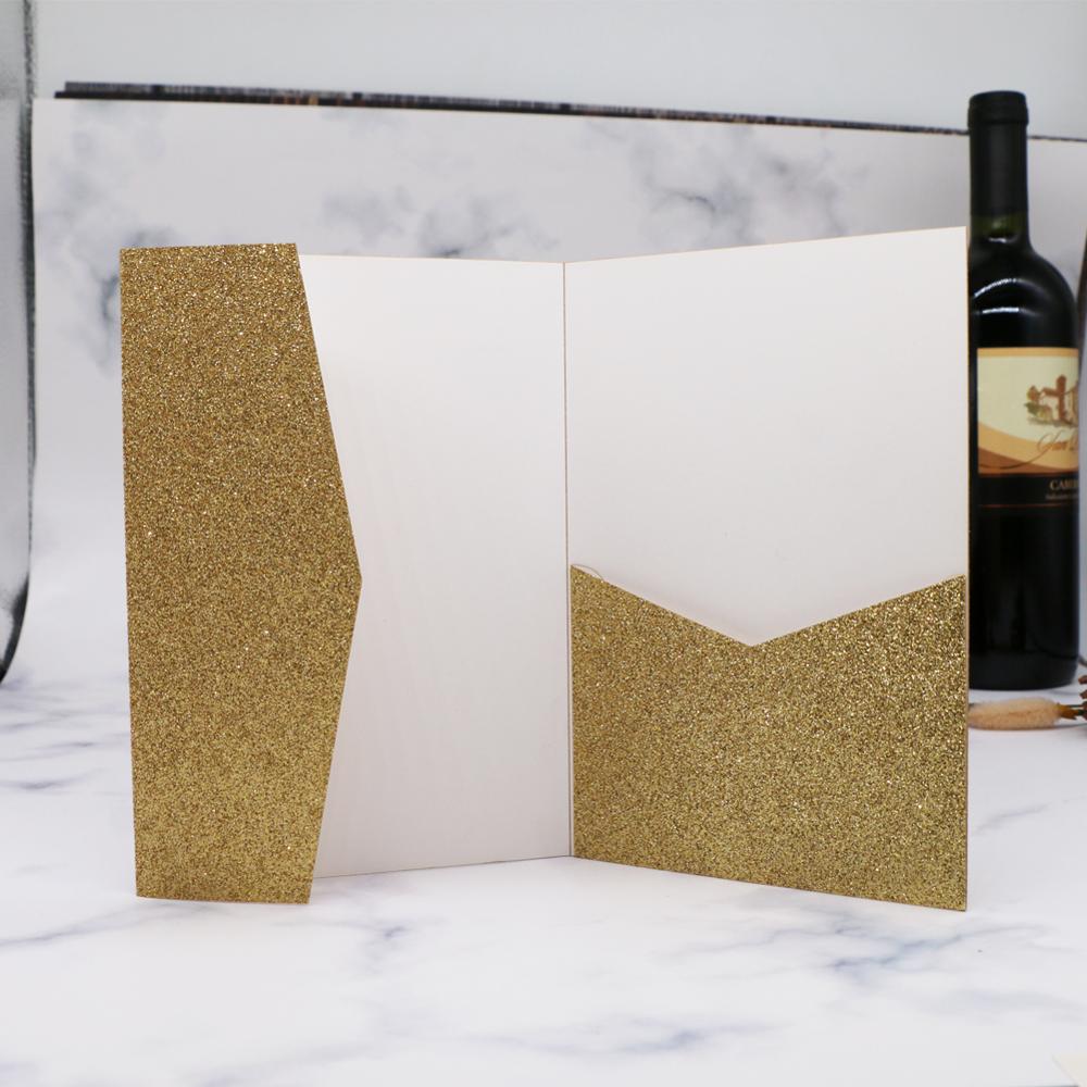 20Pcs Glitter Paper Envelope Wedding Invitation Ca... – Grandado