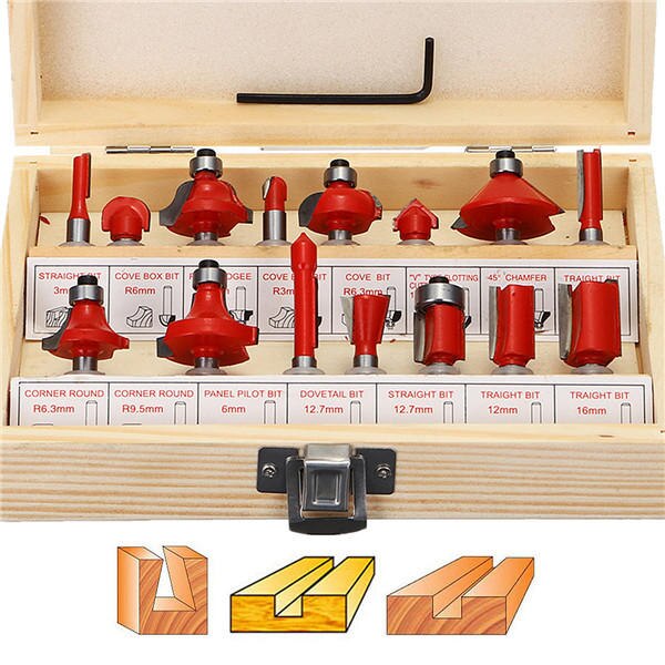 15PCS 1/4" Shank Tungsten Carbide Router Bit ... – Vicedeal