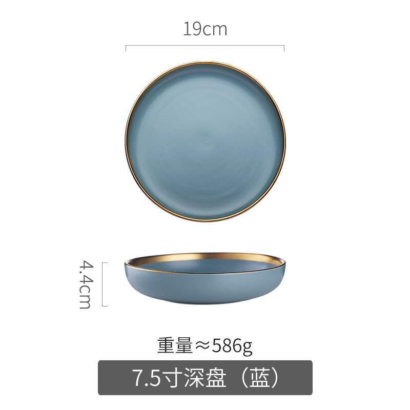 Oneisall European Style Plate Ceramic Dish DinnerD... – Grandado