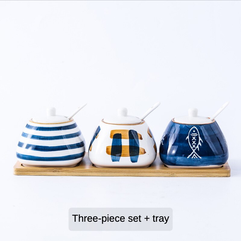 Nordic Ceramic Condiment Storage Jar Kitchen Spice... – Vicedeal