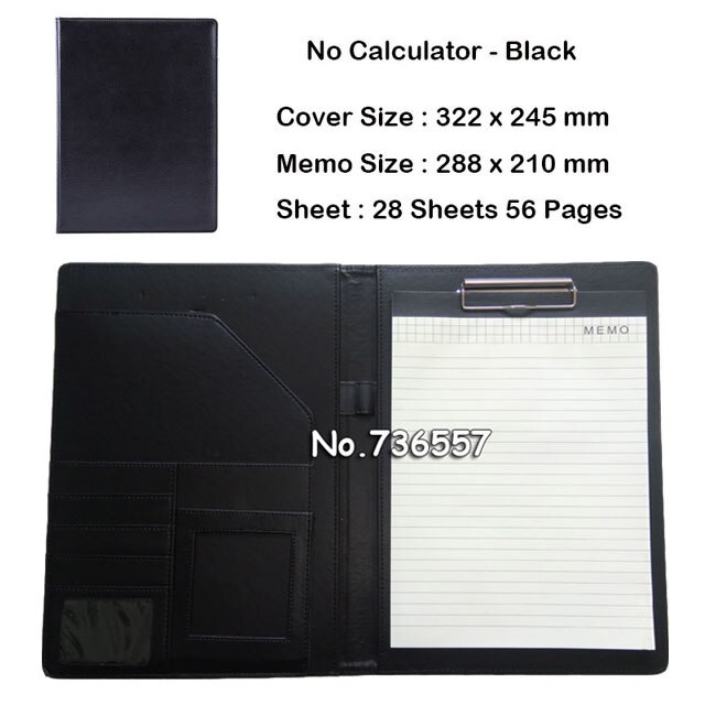 Carpeta de archivos de cuero PU A4 con calculadora... – Grandado