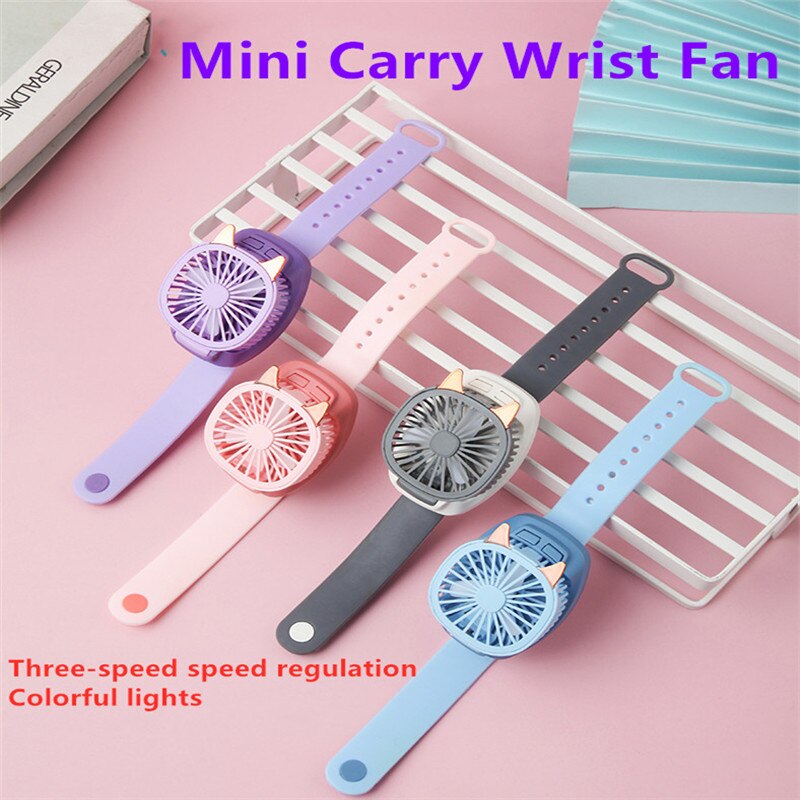 Mini Carry Wrist Fan Watch Portable Rotatable USB ... – Vicedeal