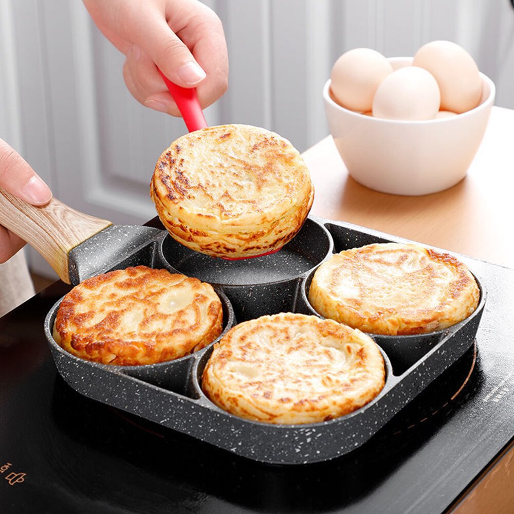1pc 4-Cup Egg Cooking Prop Non Stick Frying Pan Br... – Grandado