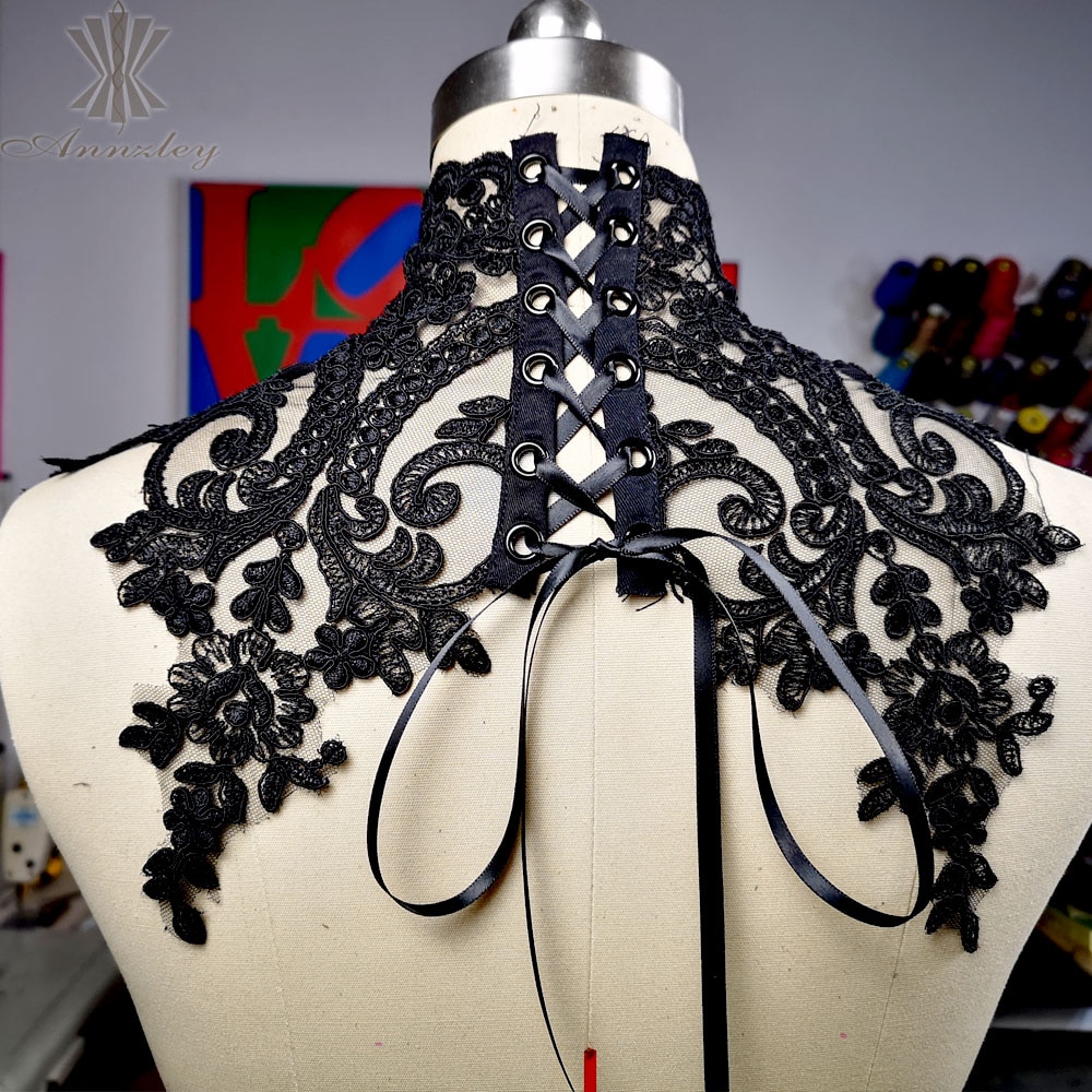 Purely Handmade Lace Adjustable Gothic Neck Corset... – Grandado