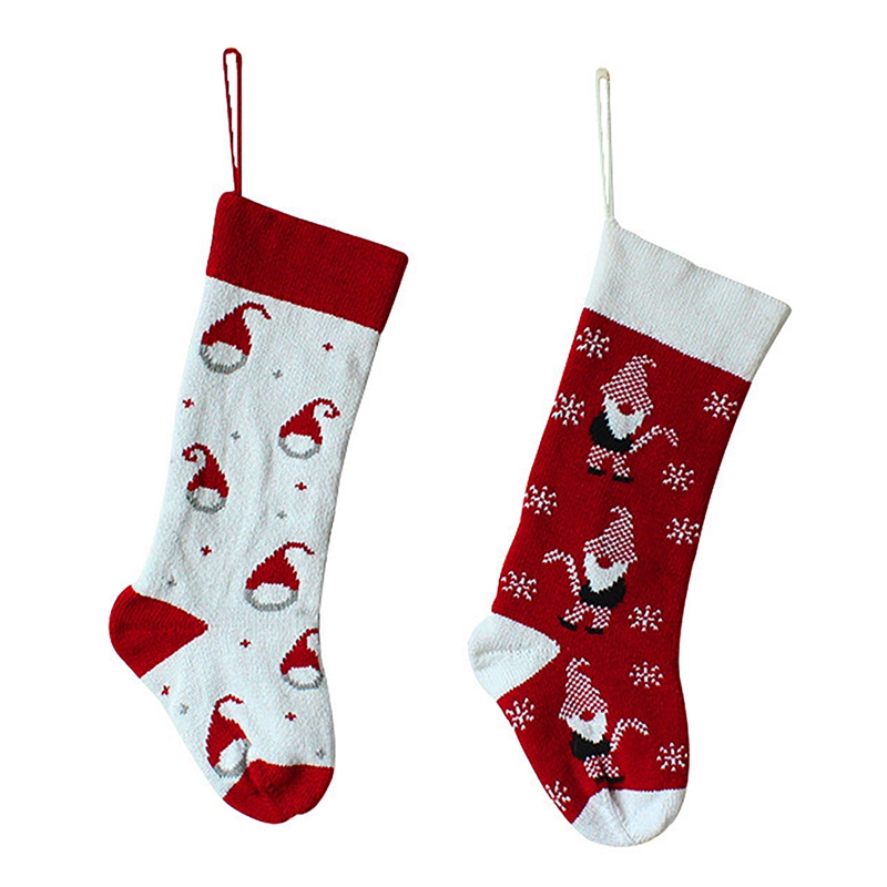 2Pcs Christmas Stocking Santa Claus Socks Candy Ba... – Grandado