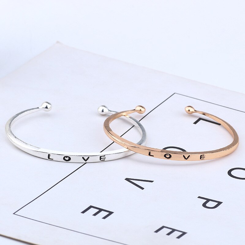 Bangles love kpop adjustable nomination cadeau fem... – Grandado