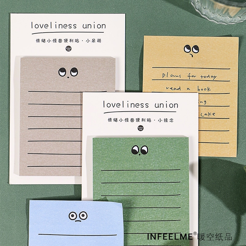 1 Pcs Emotie Monster Memo Pad Notepad Kawaii Kanto... – Vicedeal