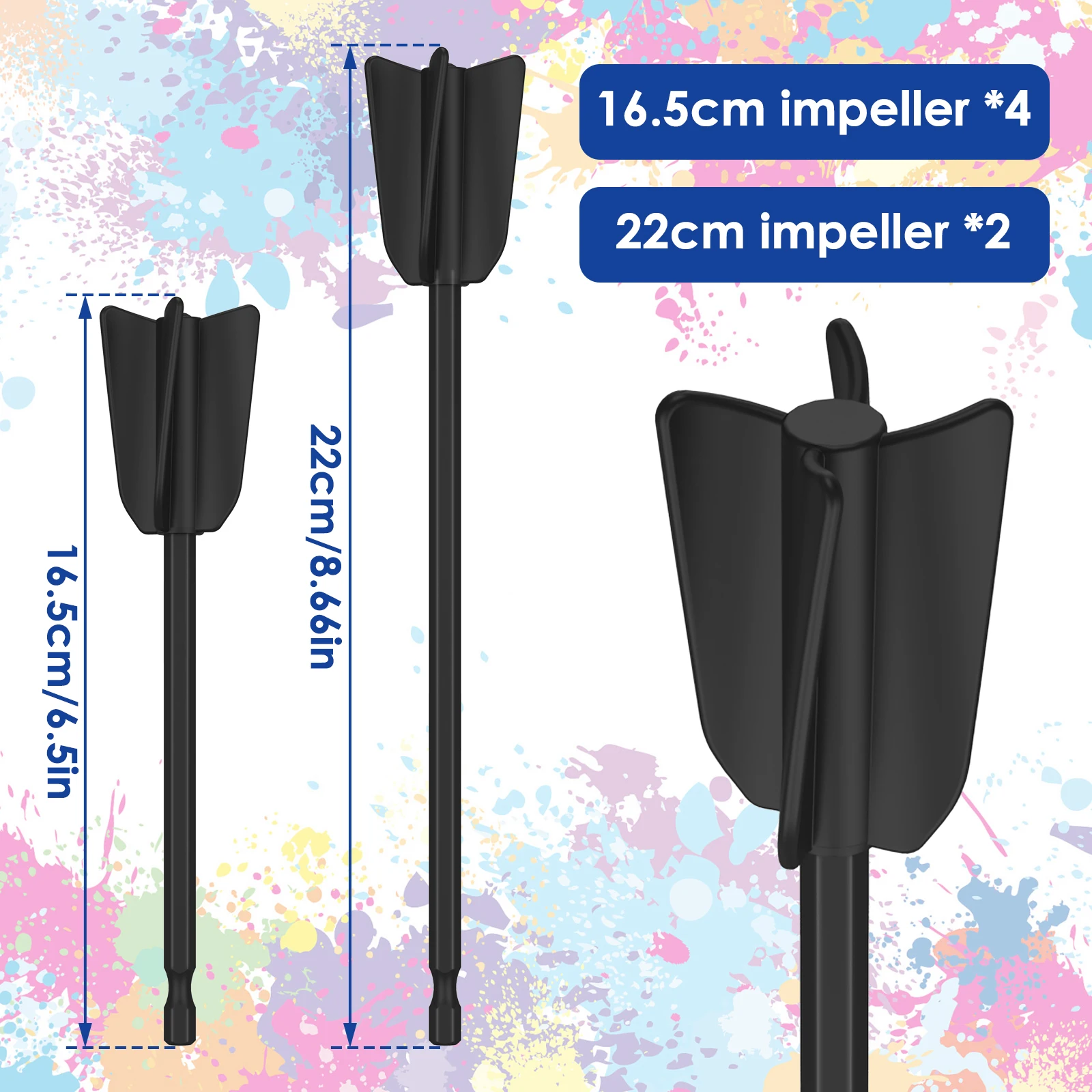 4/6Pcs Mixer Paddle 4-Blade 6.5/8.7 Inch Reusable ... – Grandado
