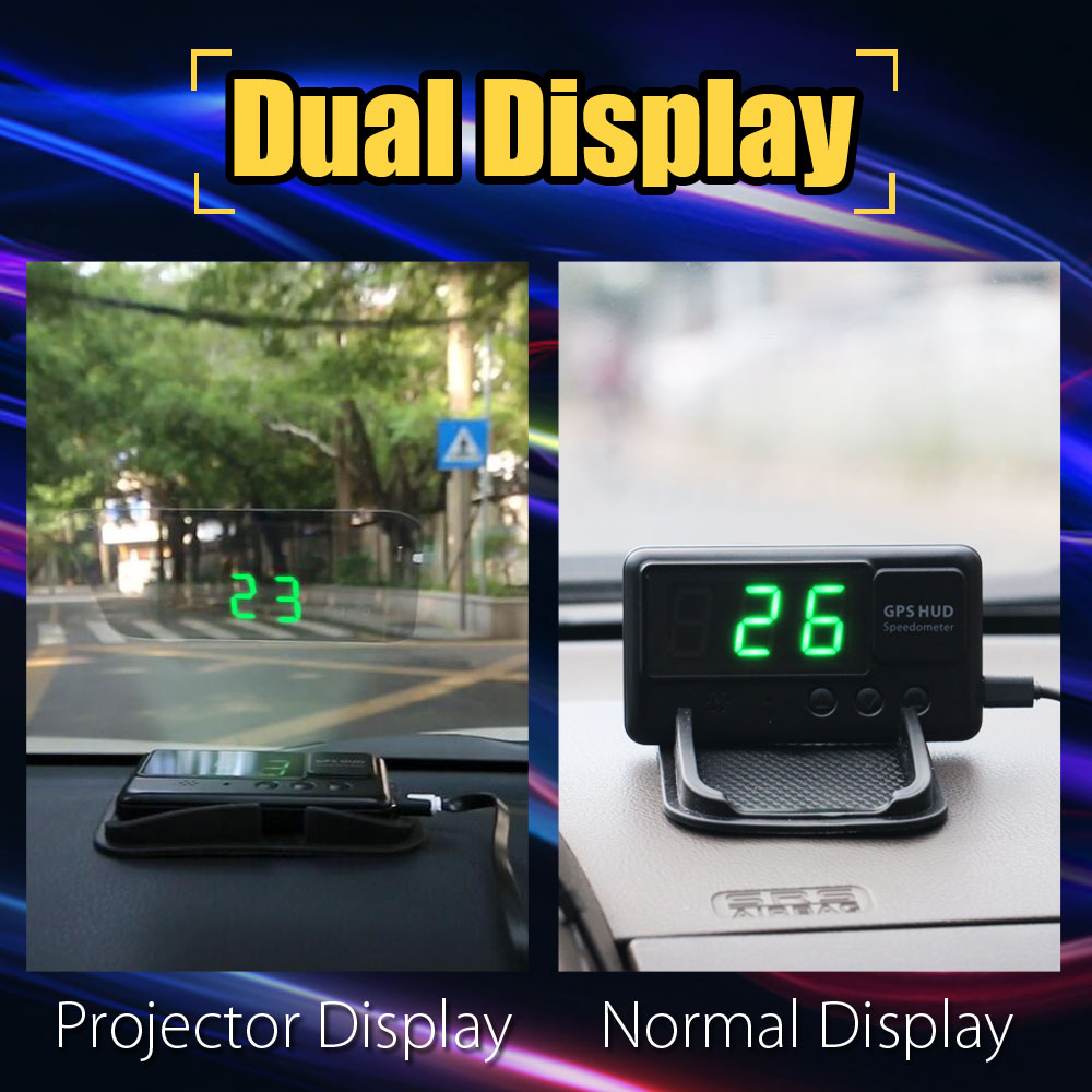 GPS HUD Speed odometer C60 Universal Head UP Displ... – Vicedeal
