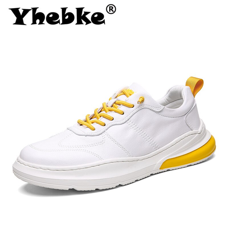 Yhebke Brand Spring White Leather Men Shoes Casual... – Grandado