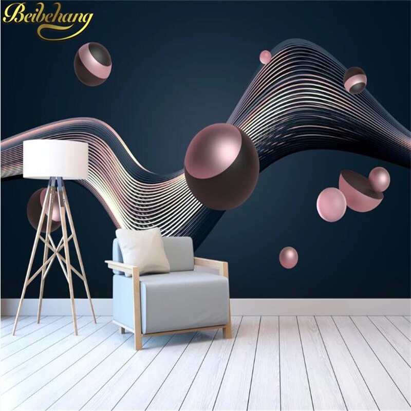 Beibehang Custom Papel De Parede 3d Abstracte Meta... – Grandado