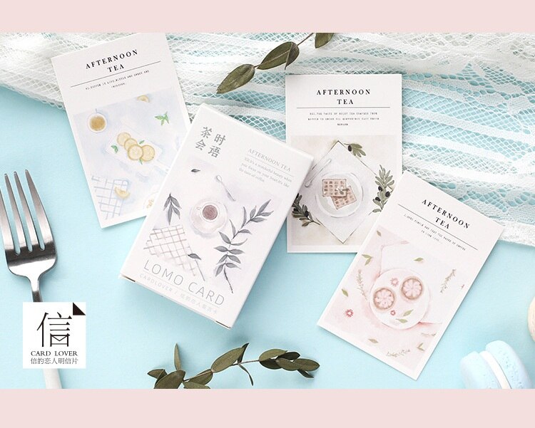 52*80mm Novelty Afternoon Tea Lomo Card Mini Postc... – Grandado