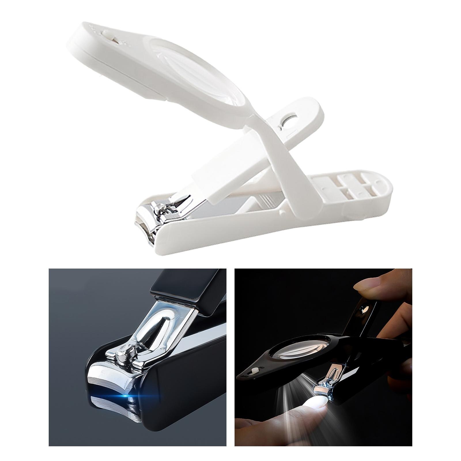 Nail Clippers with Magnifier LED Light Manicure Pe... – Grandado