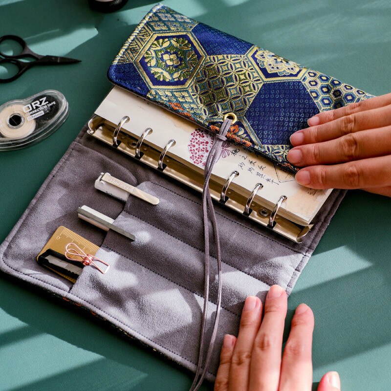 Luxury Fabric A6 A5 Loose-leaf Notebooks Journals ... – Grandado