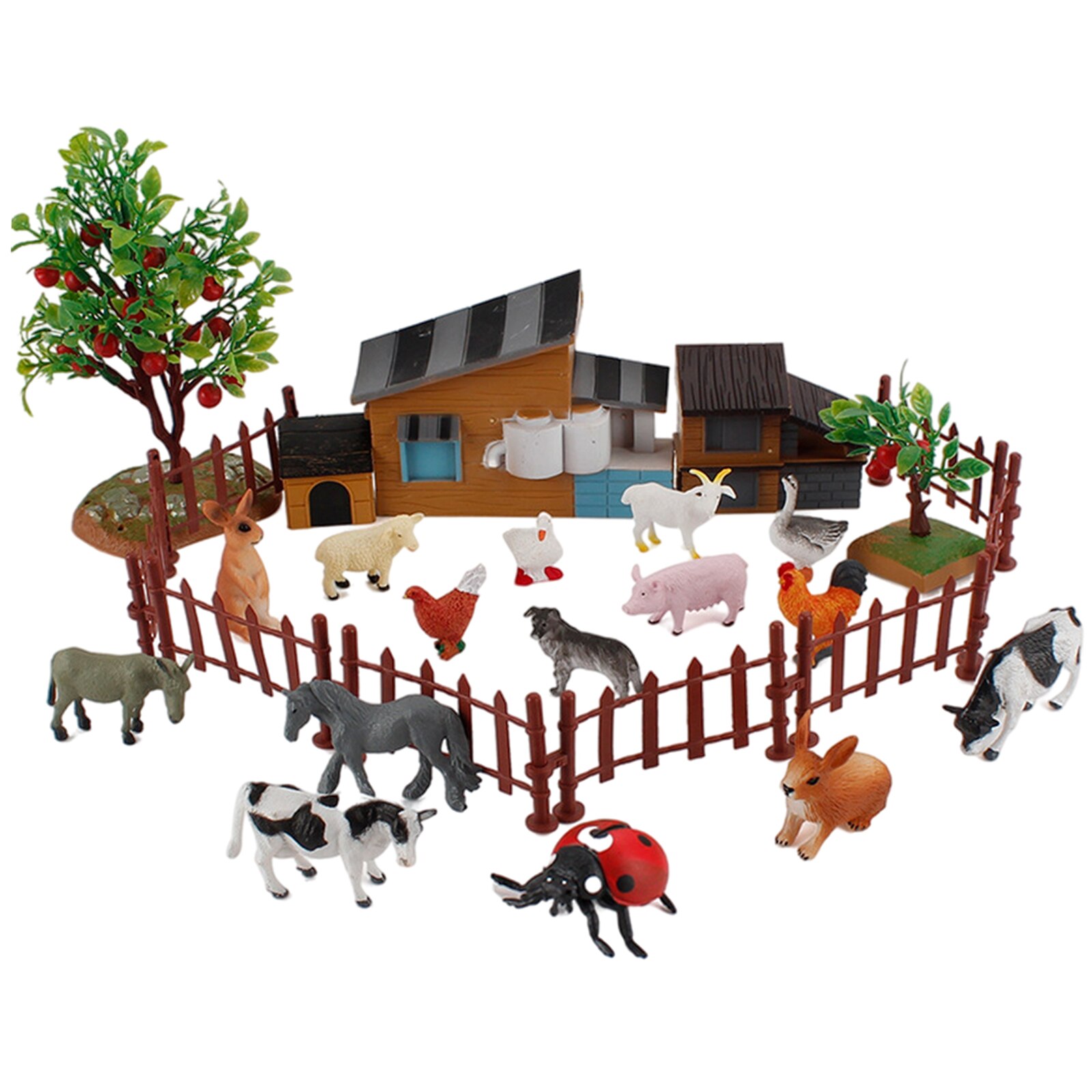 21Pcs Farm Animals Set Realistic Tiny Farm Animal ... – Grandado