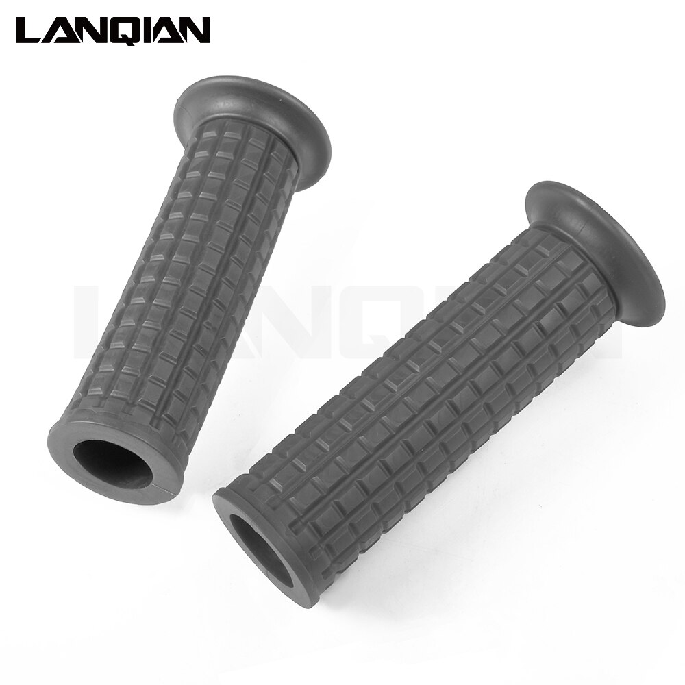 7/8" 22cm Motorcycle Hand Grips Retro Handle Rubber Bar Gel Grip for ...