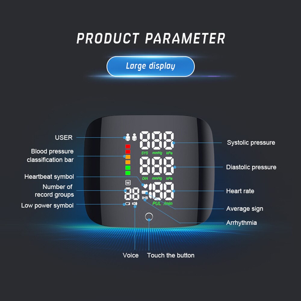 Household Smart Digital Wrist Blood Pressure Monit... – Grandado