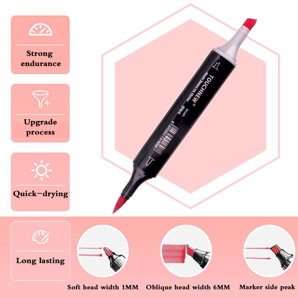 12/40/60/80 Brush Markers Dual Tips Permanent Mark... – Vicedeal