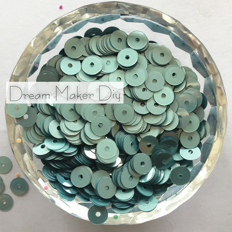 50g(3500pcs) 6mm Flat Matt Light Blue round loose ... – Vicedeal