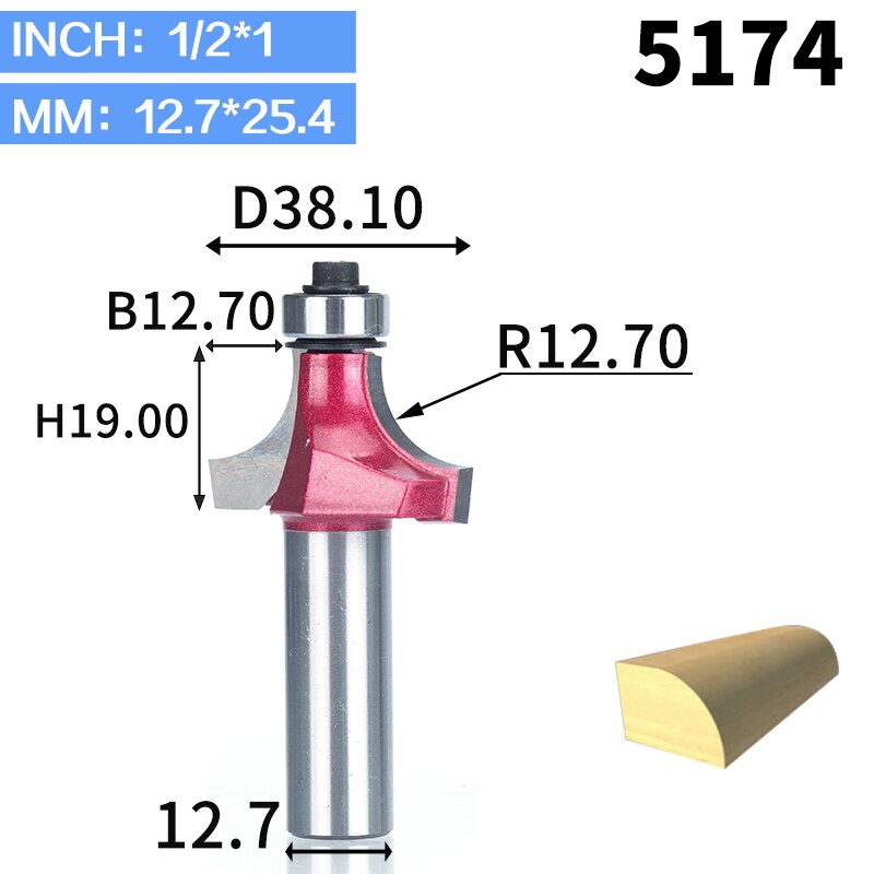 HUHAO 1pcs Round-Over Router Bits for wood Woodwor... – Vicedeal