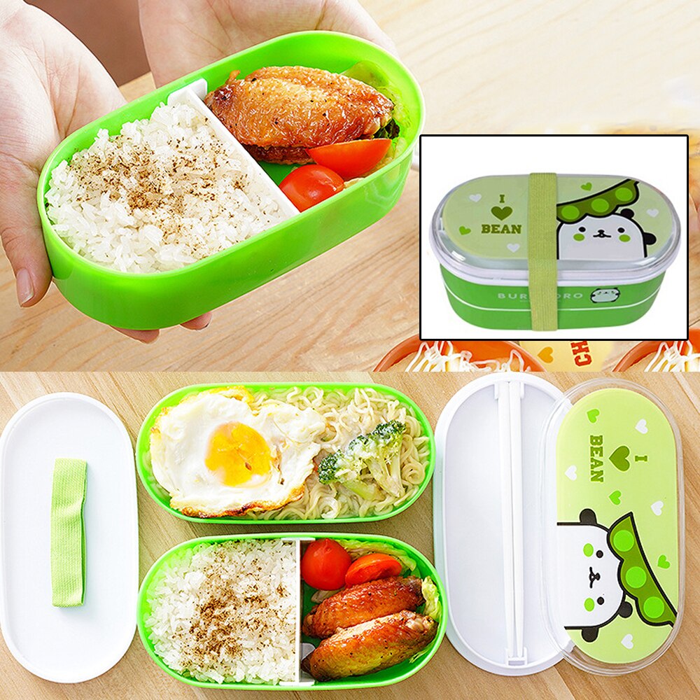 Portable Plastic Cartoon Bento Box Healthy Lunch B... – Vicedeal