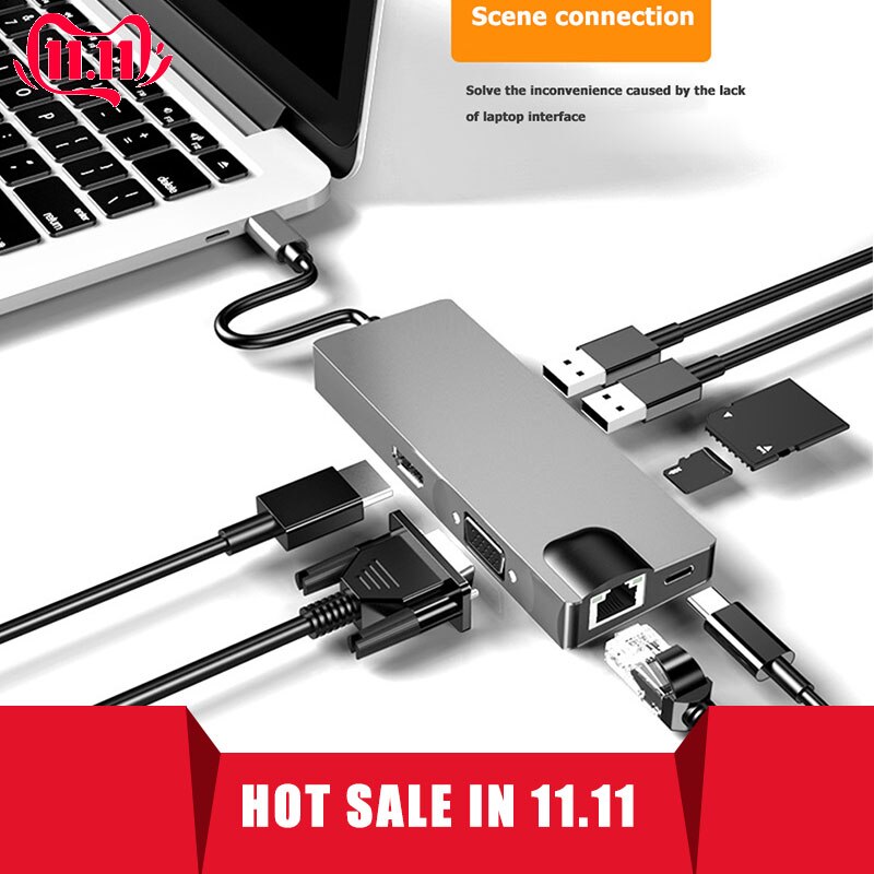 Laptop Docking Station Power Adapter Vga RJ45 Pd K... – Vicedeal