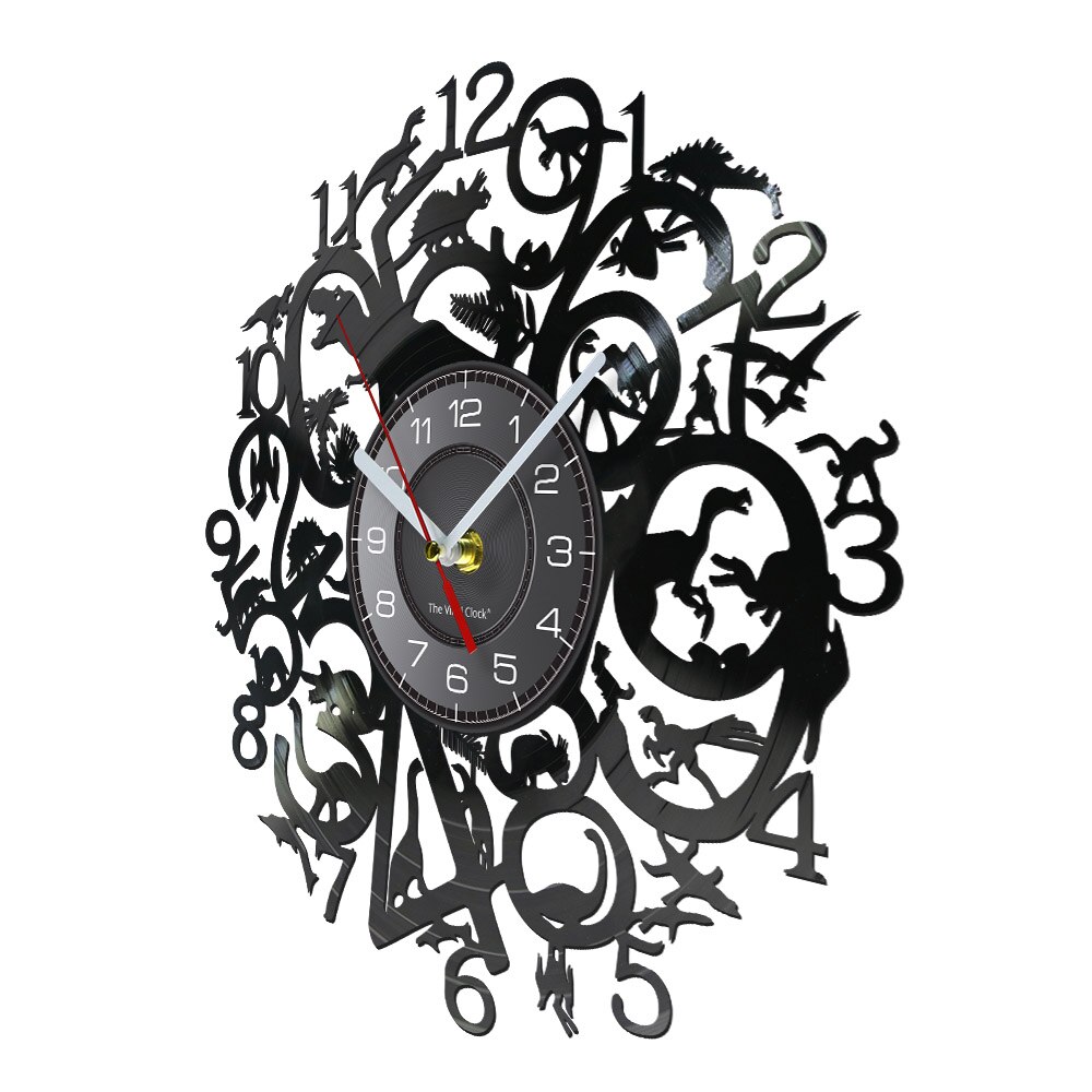 Retro Art Different Dinosaur Species Wall Clock Di... – Grandado