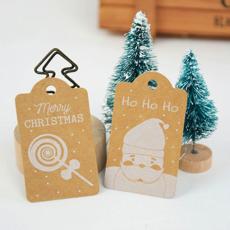 50PCS Merry Christmas Tags Kraft Paper Card Label ... – Vicedeal