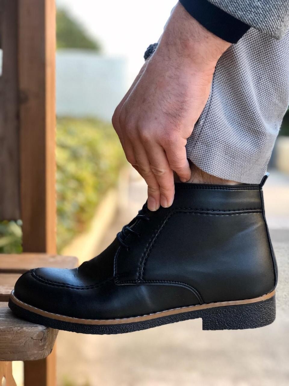 BA0048 Laced Black Casual Male Sports Classic Half... – Grandado