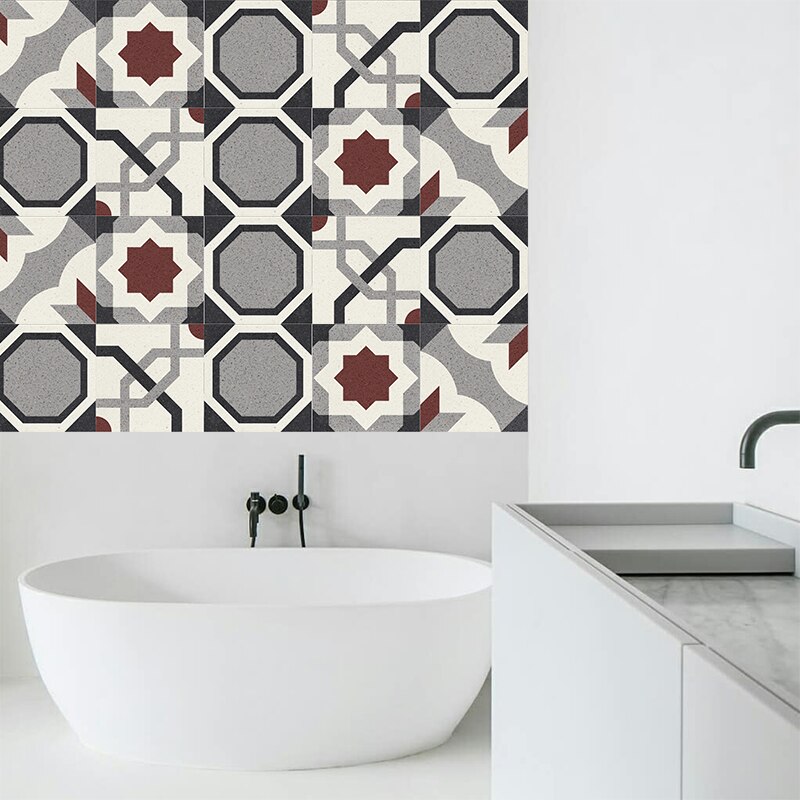 100x20cm Geometric Style Mosaic Retro Tile Sticker... – Grandado