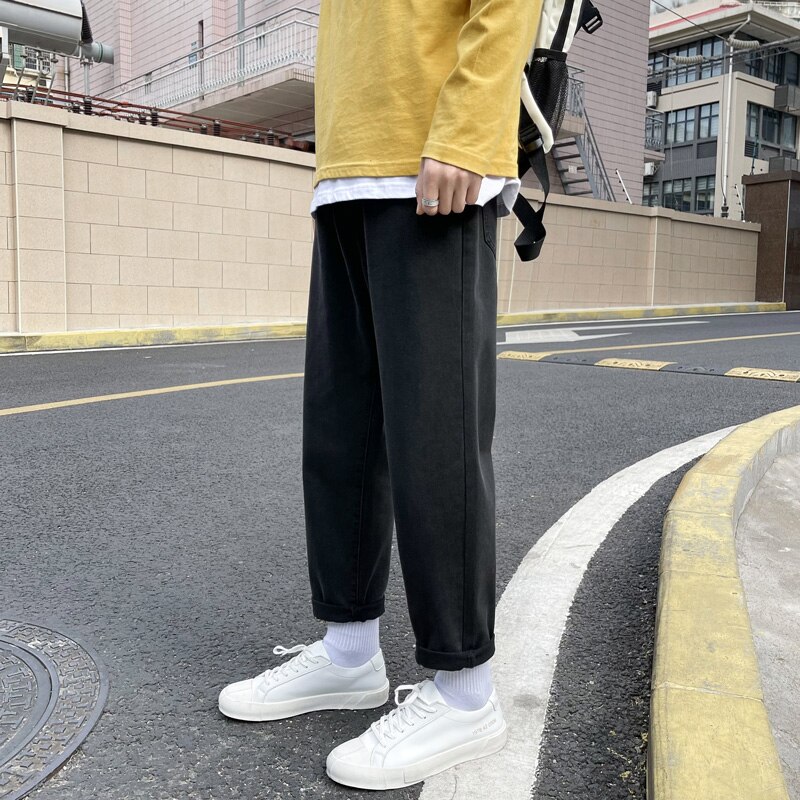 Vaqueros holgados de algodón para hombre, Pantalon... – Grandado