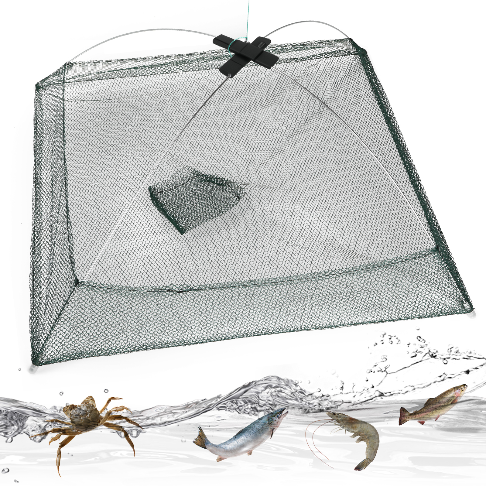 60/80/100cm Landing Fishing Net Portable Foldable ... – Grandado
