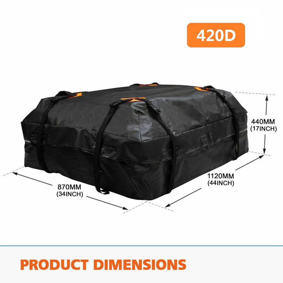 600D/420D 120x90x44cm Large Waterproof Car Cargo R... – Grandado