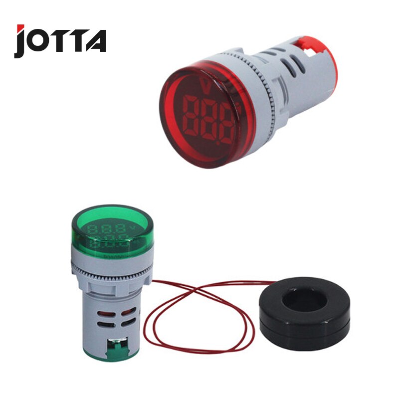 Mini Digital Voltmeter 22mm Round Ac 60 500v Volt Vicedeal