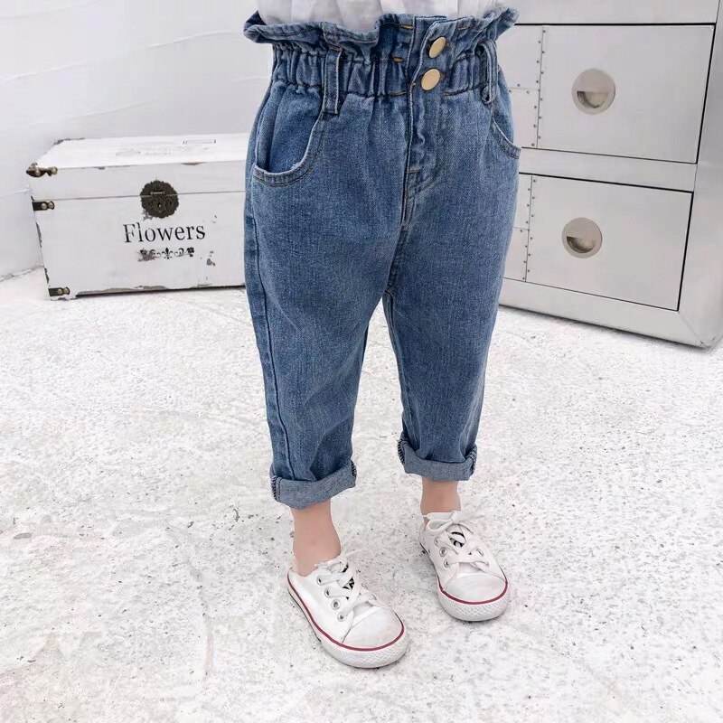Flickor byxor barn sommar jeans byxor kläder bomul... – Grandado