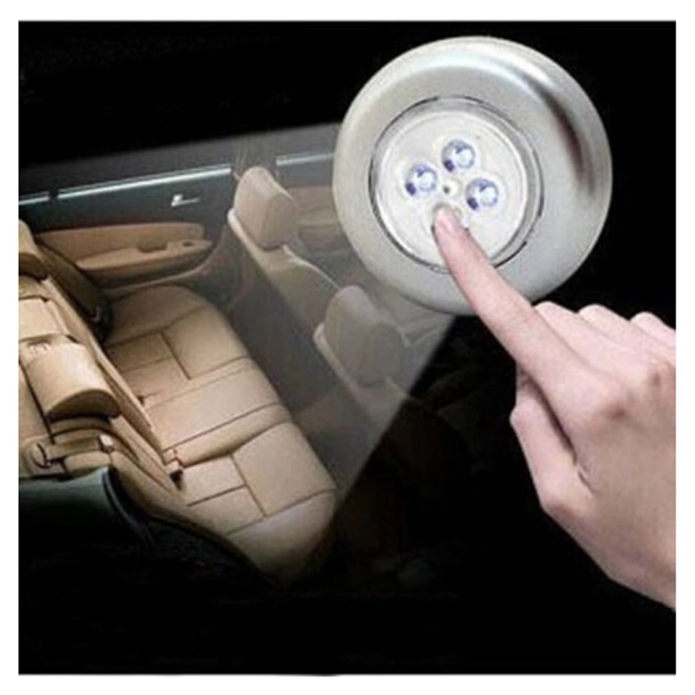 4 Led Touch Control Nachtlampje Ronde Lamp Onder K... – Vicedeal