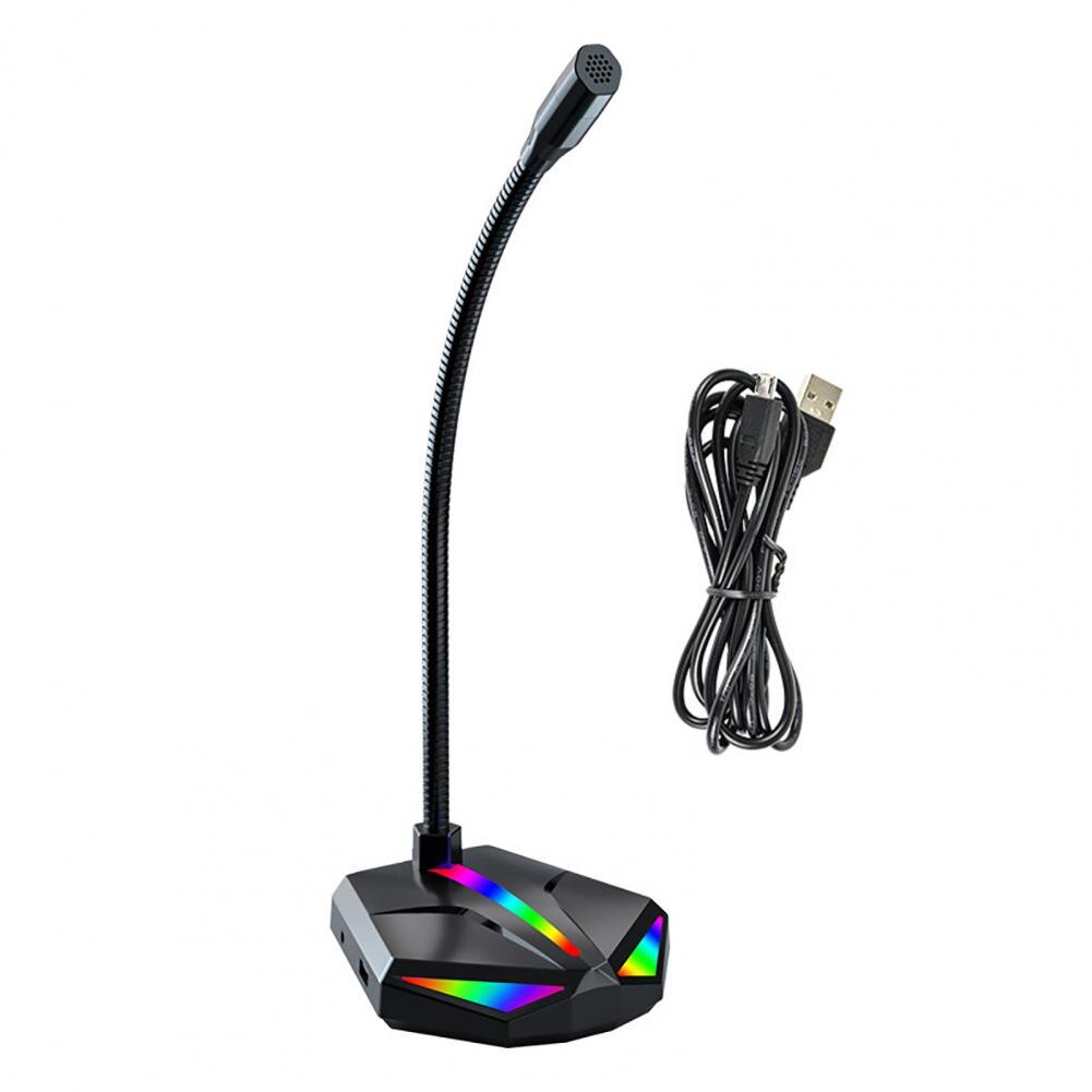 Computer Microphone RGB Lighting USB Wired Microph... – Grandado