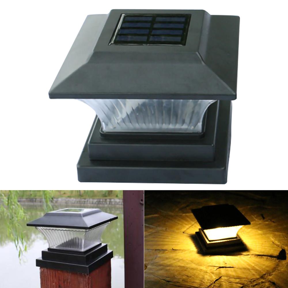 Solar Fence Lamp Landschap Licht Tuin Post Cap Lam... – Grandado