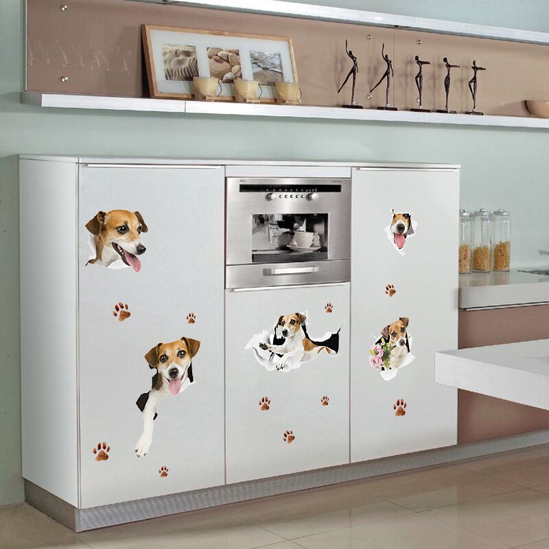 wawa dog Paw print animal wall stickers for kids r... – Grandado