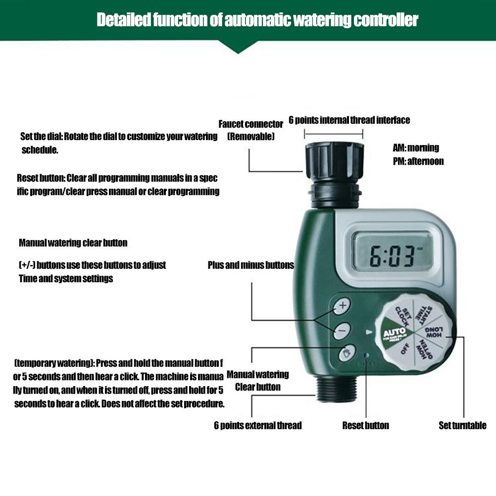 LCD Screen Automatic Watering Sprinkler System Tim... – Grandado