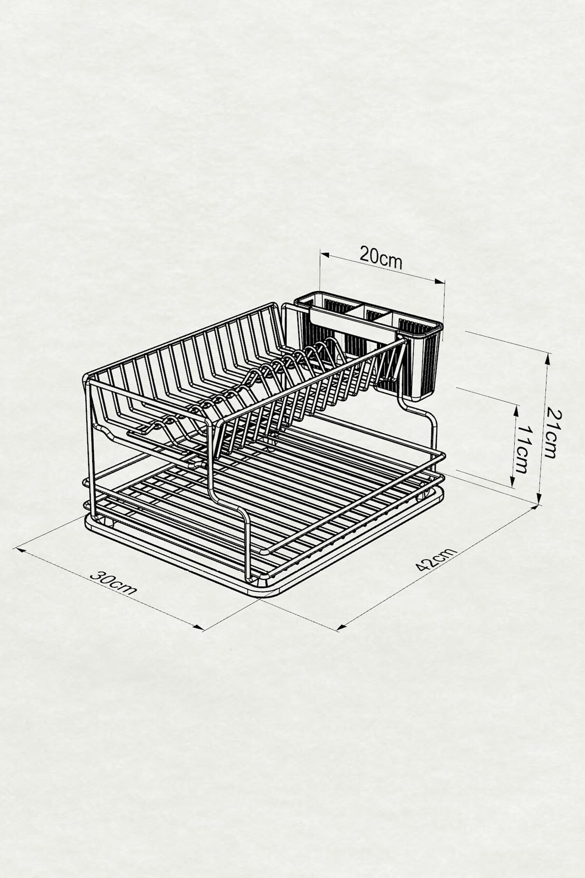 Black Two Layer Dish Rack Plate-rack Kb005 – Grandado