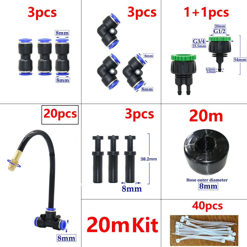 10-20M Diy Druppelirrigatie Systeem Nevel Mondstuk... – Vicedeal