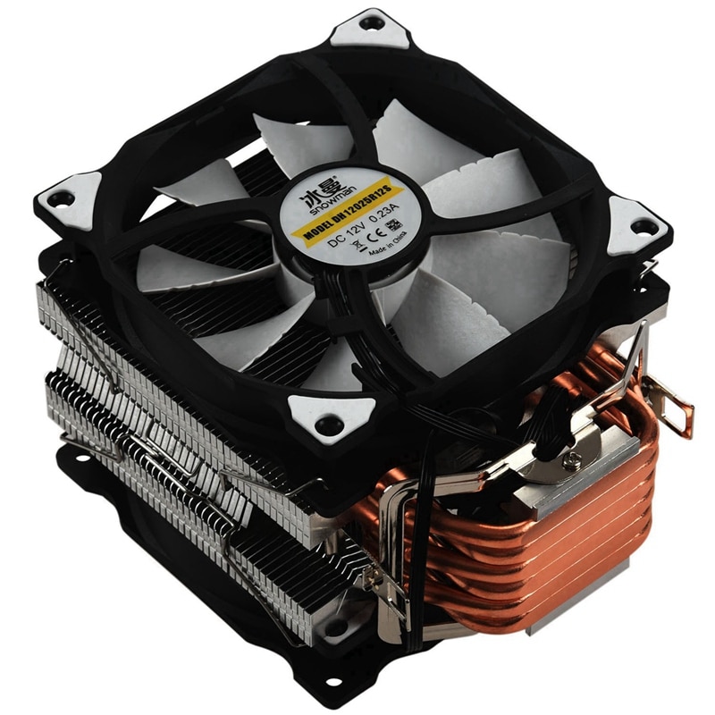 SNOWMAN M-T6 4PIN CPU Cooler Master 6 Heatpipe Dou... – Grandado