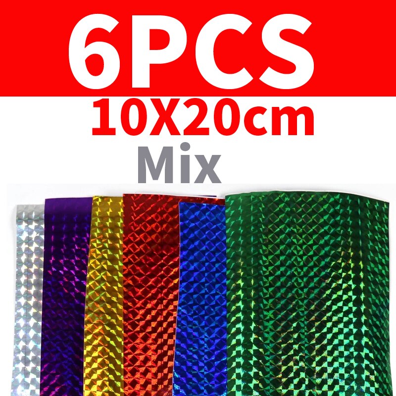 [6PCS] 10cm X 20cm Holographic Adhesive Film Flash... – Grandado