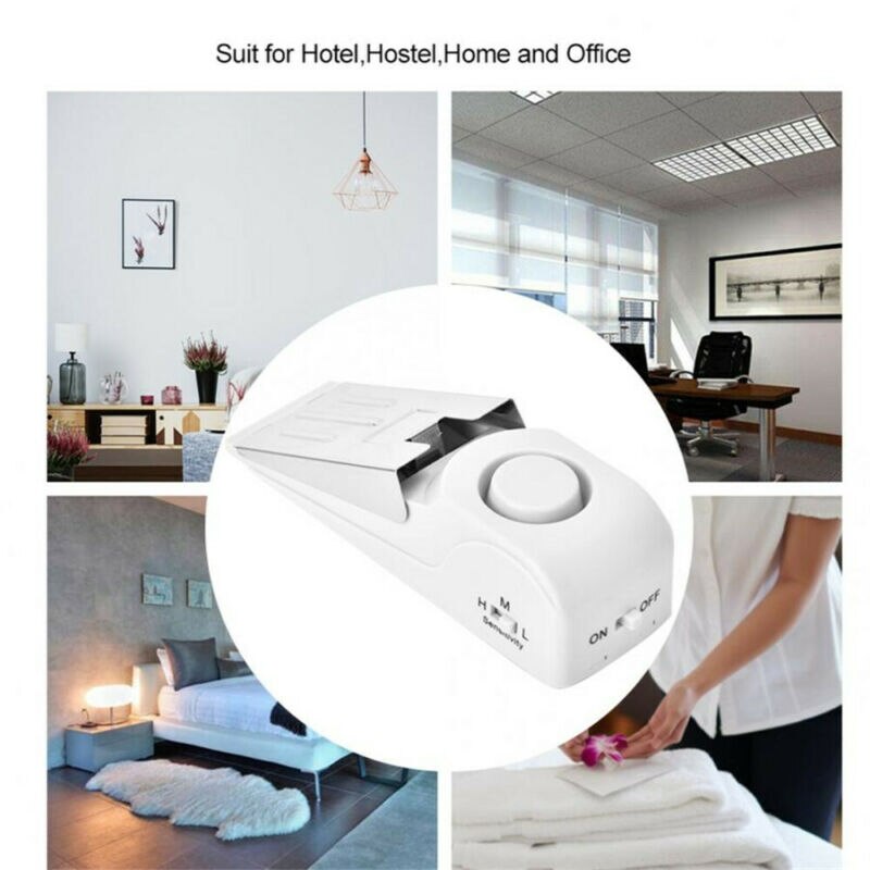 120dB Door Stop Alarm Door Block Vibration Alarm S... – Vicedeal