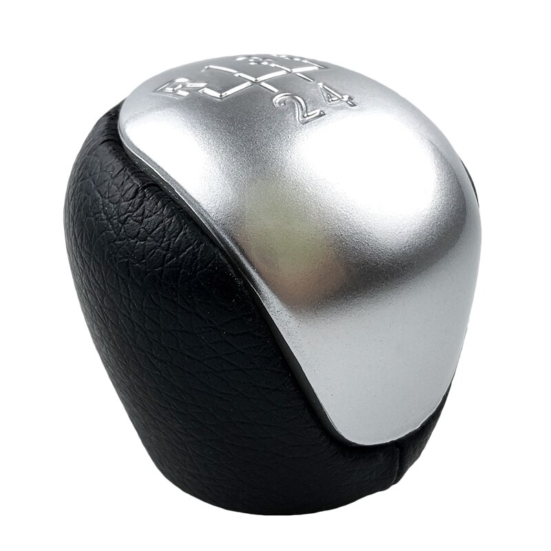 Chrome Black Leather Gear Shift Knob Lever Shifter... – Vicedeal